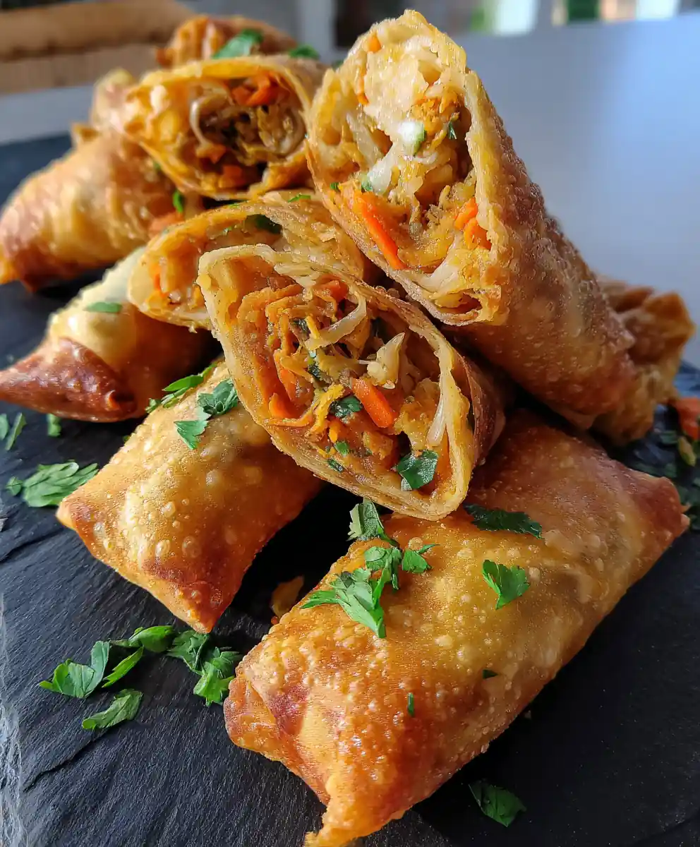 fried spring roll recipe with Creamy Coconut-Lime Sweet Potato Filling