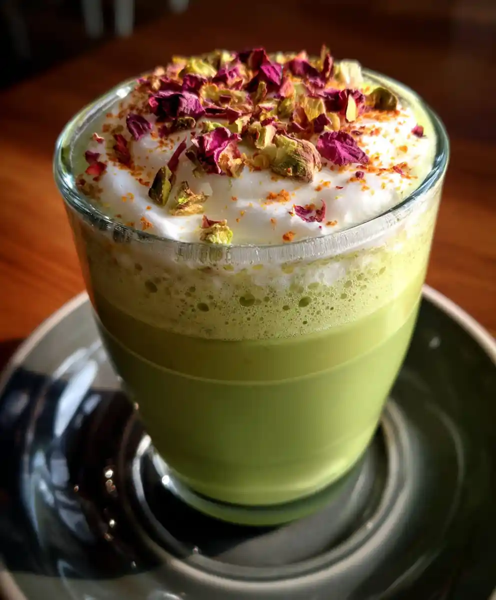 green tea drink recipe, with Cardamom Rose Cloud